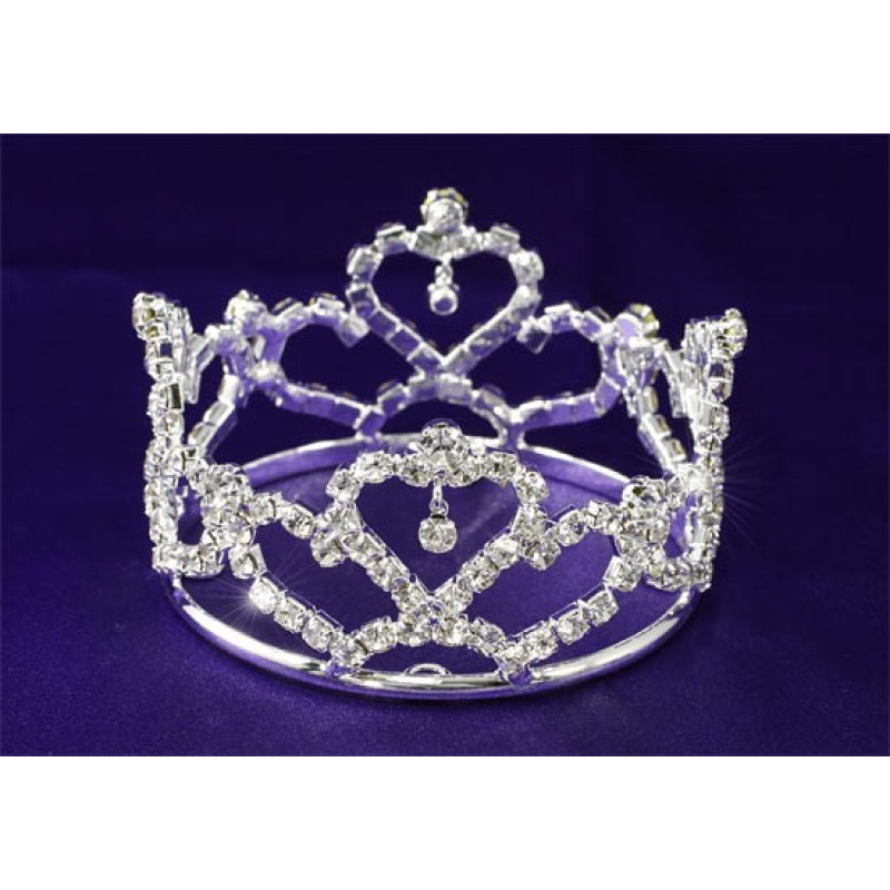 Rhinestone Full Circle Round Mini Tiara - BRIDAL HAIR ACCESSORIES ...