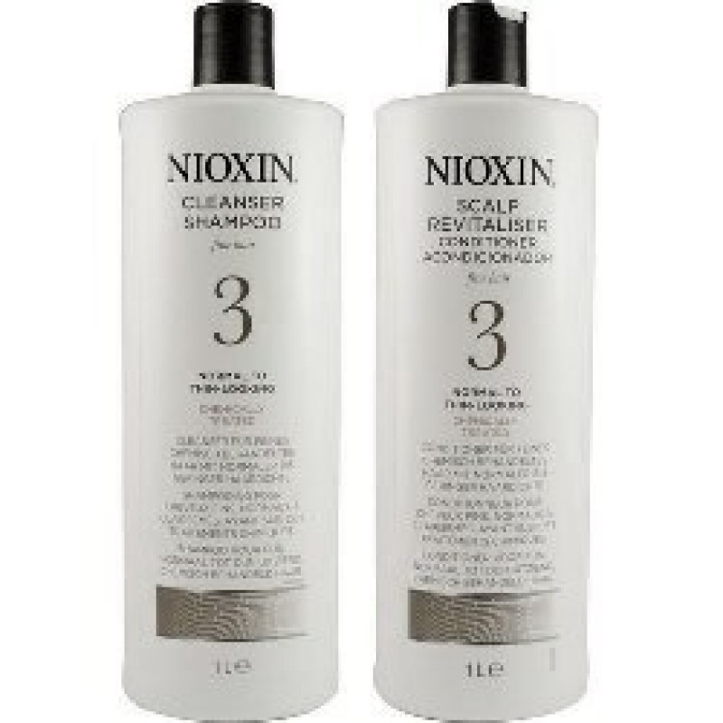 Nioxin System 3 Cleanser & Scalp Therapy Duo Set for normal to thin ...
