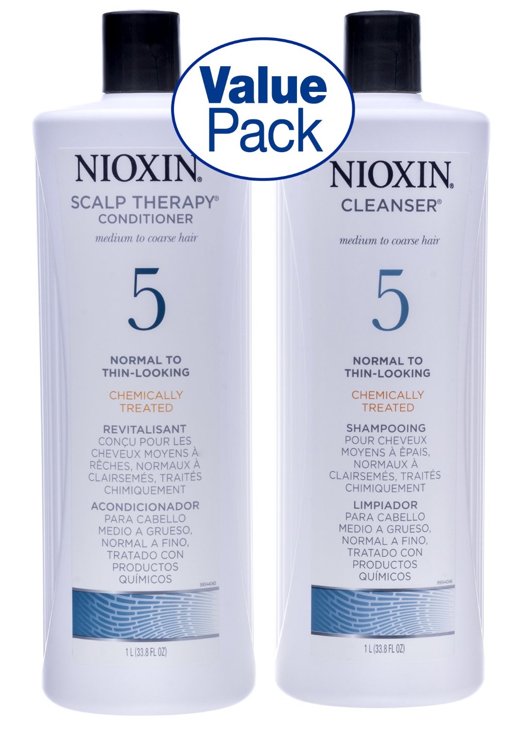 Nioxin System 5 Cleanser & Scalp Therapy Duo Set for medium coarse ...